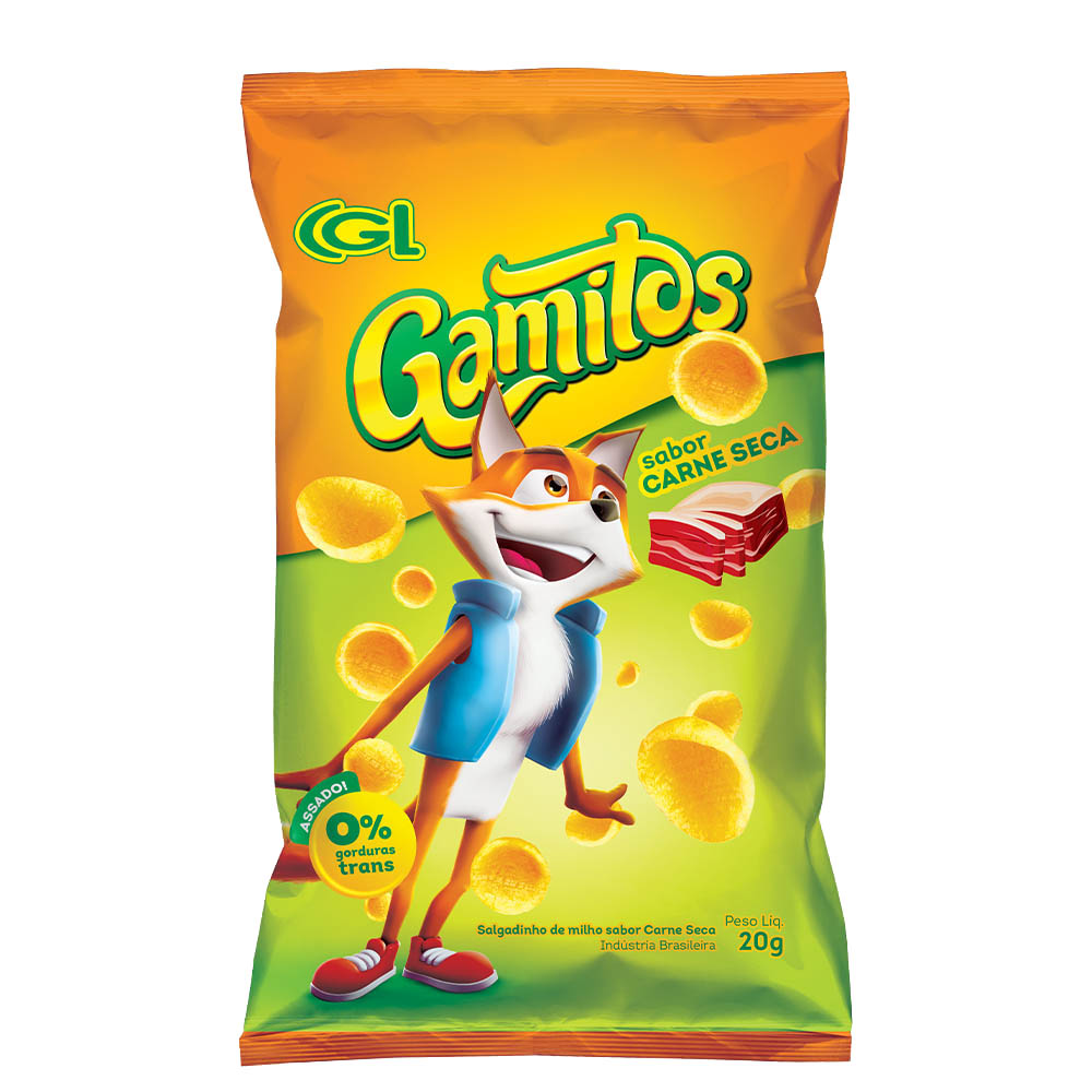 Gamitos 20g Sabor Carne Seca – Gama Lopes