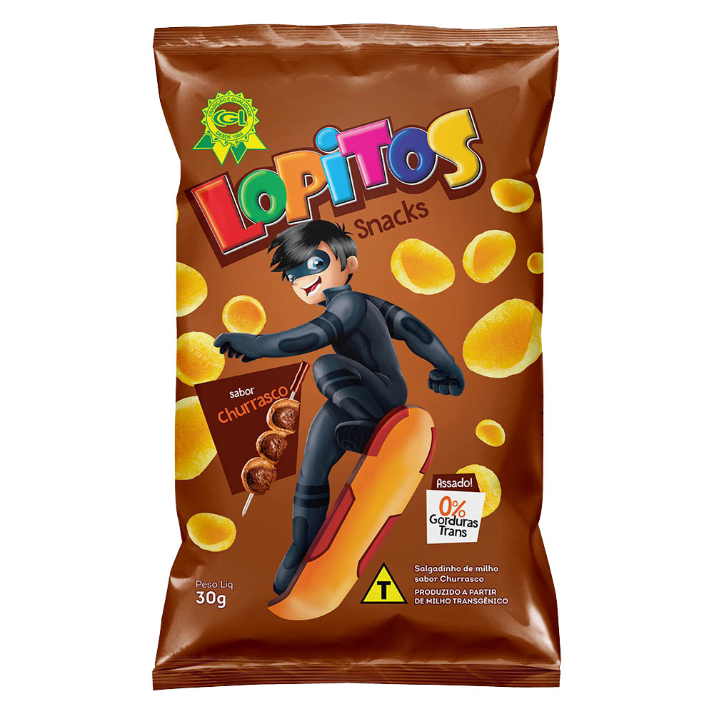 Lopitos Snacks 30g Sabor Churrasco – Gama Lopes